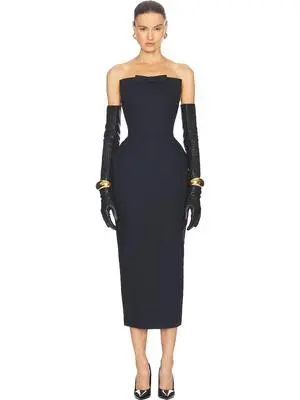 HELSA The Curve Dress With Bow - Black