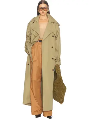 HELSA Classic Oversized Trench - Olive