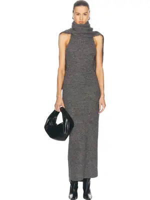 NICHOLAS Kiandra Sleeveless Turtleneck Knit Dress - Charcoal