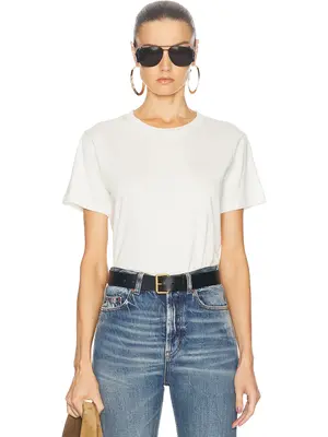 Saint Laurent Short Sleeve T-shirt - Natural