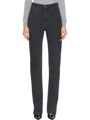 Saint Laurent 90s Slim Leg Jeans - Black Rock