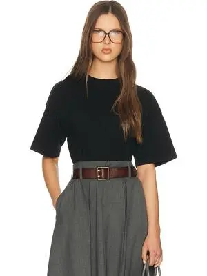HELSA The Sculpted Tee In Thick Jersey - Black