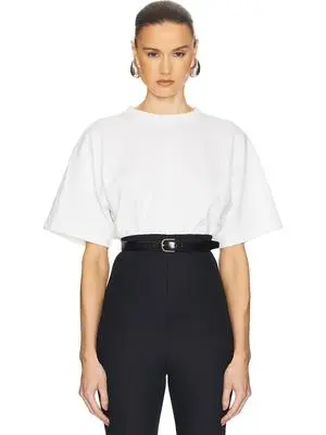 HELSA The Sculpted Tee In Thick Jersey - White
