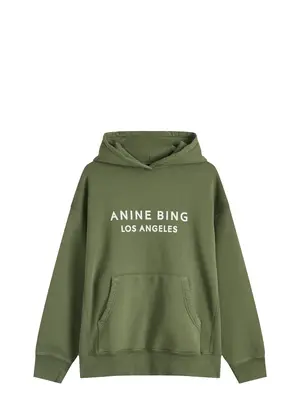 ANINE BING Alto Printed Hoodie - Green