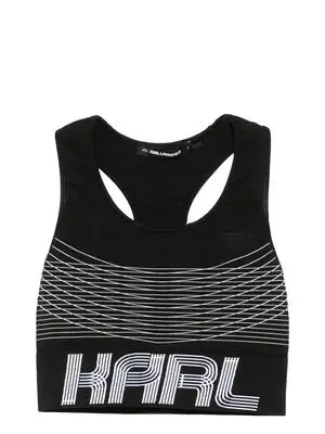 Karl Lagerfeld Seamless Sports Bra - Black