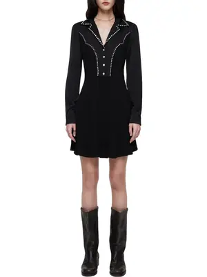 RE/DONE Western Yoke Dress - Black