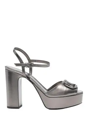 Valentino Garavani 110mm Vlogo Signature Sandals - Silver