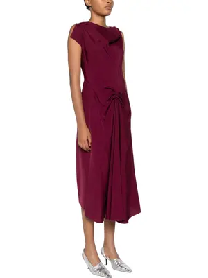 Victoria Beckham Pleated Midi Dress - Purple