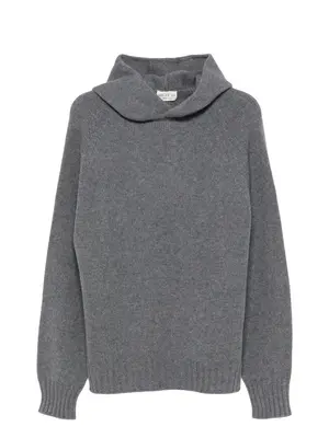 MA'RY'YA Ribbed-knit Hoodie - Grey