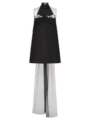 Valentino Garavani Embroidered Mini Dress - Black