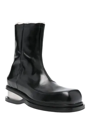 EGONLAB Leather Ankle Boots - Black