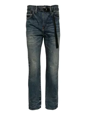 Sacai Washed Slim-fit Jeans - Blue