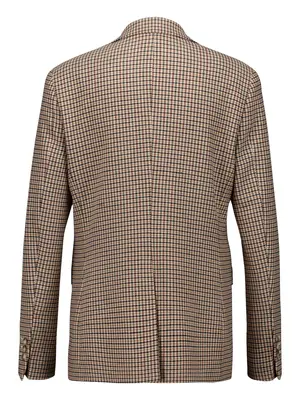 PAULA PAULA Houndstooth-Check Wool Blazer