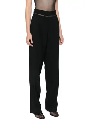 NENSI DOJAKA Wide-leg Tailored Trousers - Black