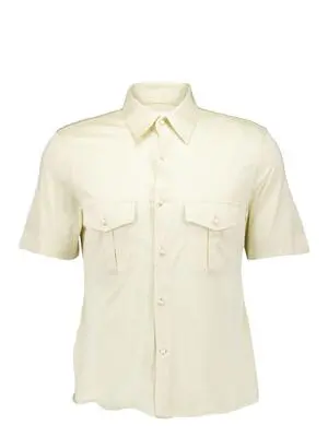 Givenchy Short-sleeve Silk Shirt - Neutrals
