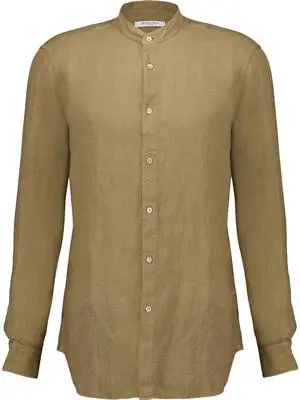 Boglioli Garment-dyed Linen Shirt - Brown