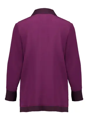 PAULA V-neck Silk Blouse - Purple