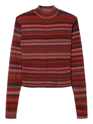 RE/DONE Ribbed Mock-neck Sweater - Red
