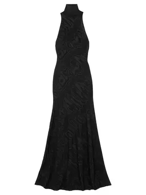 Alaïa Archetypes Jacquard-knit Gown - Black