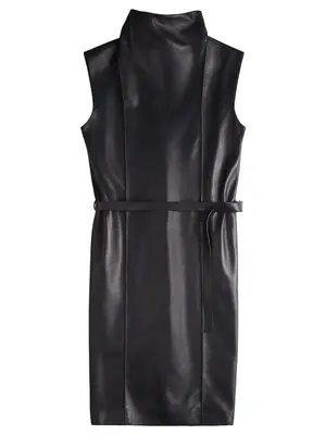 TOD'S Tod's Leather Midi Dress