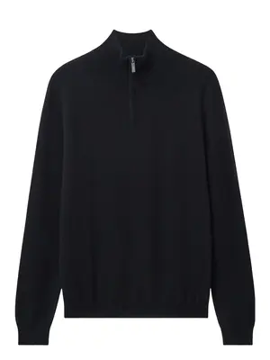Pringle Of Scotland Zip-up Cashmere Jumper - Black