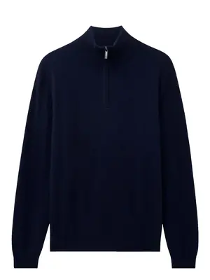 Pringle Of Scotland Half-zip Cashmere Jumper - Blue