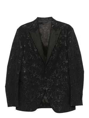 Etro Patterned-jacquard Blazer - Black