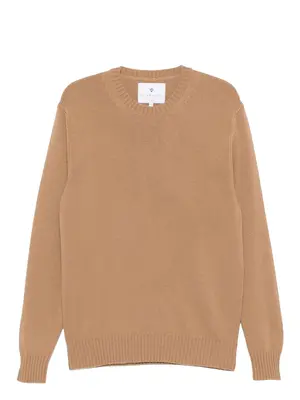 SEVEN GAUGE Wool Crew-neck Sweater - Brown