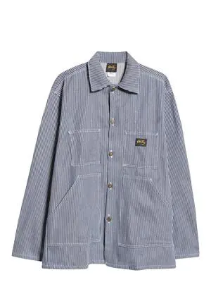 STAN RAY Pinstripe Cotton Shop Jacket - Hickory Stripe