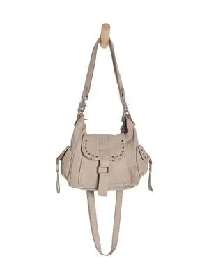 Free People We The Free Baby Leigh Leather Crossbody Bag - Pearl