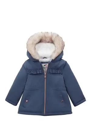 ROKKA&ROLLA Fleece-lined Puffer Parka - Sapphire Blue