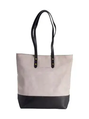 SAREP + ROSE Kenya Large Leather Zipped Tote Bag - Smoky Gray Nubuck