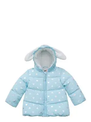 ROKKA&ROLLA Fleece Lined Bunny Puffer Jacket - Sky Blue
