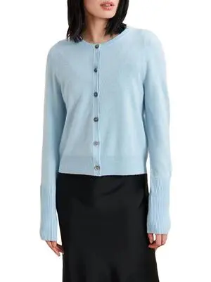 LA LIGNE Cashmere Cardigan - Light Blue