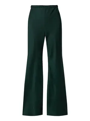 Zimmermann Eden Satin-twill Flared Trousers - Green