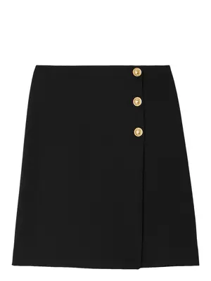 Emilio Pucci Embellished Cady Midi Wrap Skirt - Black