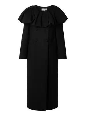 LIBEROWE Bombardo Double-breasted Wool-twill Coat - Black