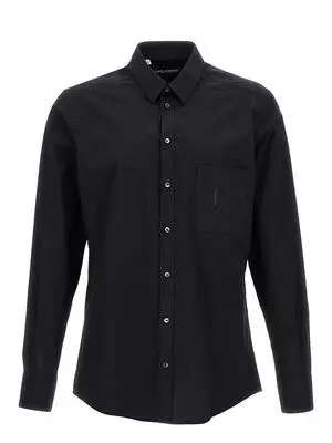 Dolce & Gabbana Logo Embroidery Shirt - Black