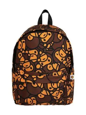 A BATHING APE Baby Milo Backpack Brown/multicolor