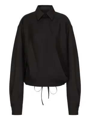 Valentino Garavani Techno Light Wool Shirt - Black
