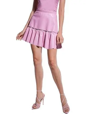 AS By DF Clementine Recycled Leather Mini Skirt - Paris Pink