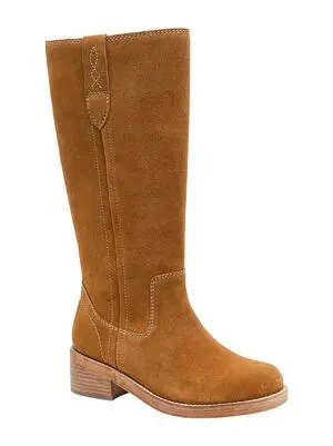 Free People Blaze Block Heel Boots - Toffee Suede