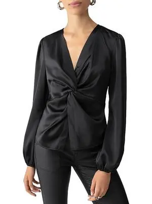 Sanctuary Twist Front Blouse - Black