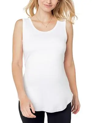 MARION Double Layer Maternity & Nursing Tank White