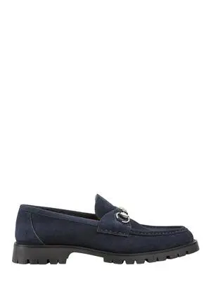 Gucci Sylke Suede Loafers Blue