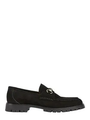 Gucci Sylke Suede Loafers Nero