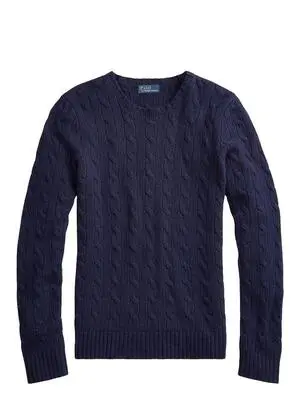 Polo Ralph Lauren Cashmere Cable-knit Crewneck Sweater - Hunter Navy