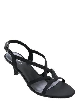 Vaneli Monde Strappy Slingback Sandal - Black