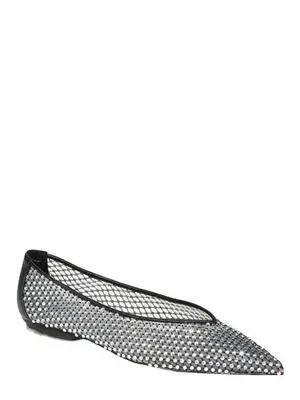 Rebecca Minkoff Crystal Mesh Ballet Flat - Black