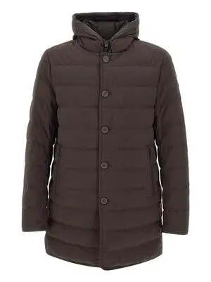 DUNO Padded Coat With Hood Brown